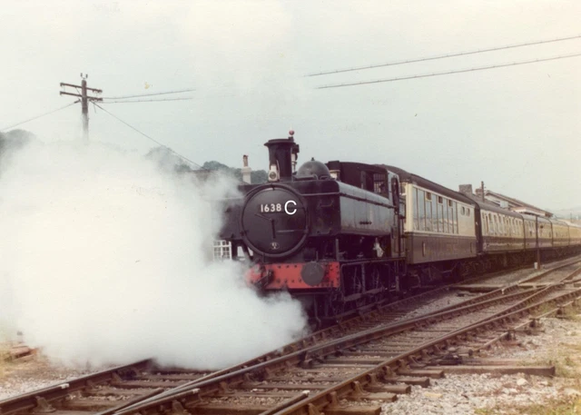 BRITISH RAILWAY B.R Photograph Class 1600 - Steam 1638 At Buckfastleigh ...