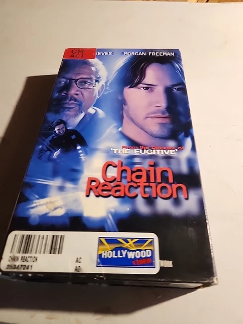 CHAIN REACTION (VHS, 1996) Keanu Reeves, Morgan Freeman Free shipping ...