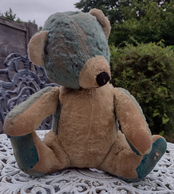 ANTIQUE VINTAGE BLUE Chad Valley Cubby Teddy Bear British c. 1950s £70. ...