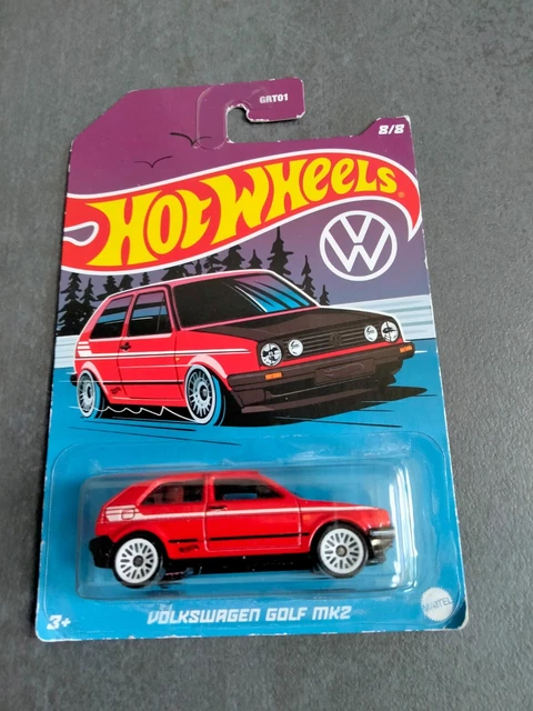 HOT WHEELS VOLKSWAGEN Golf Mk2 (Mark 2) - Red colour car - 'VW Series ...