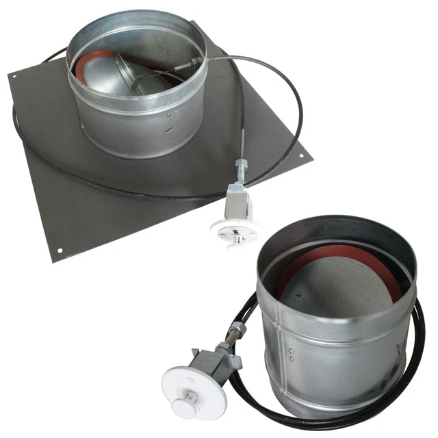 LUFTKLAPPE DICHTSCHLIESSEND MIT Bowdenzug optional Flansch Zuluft ...