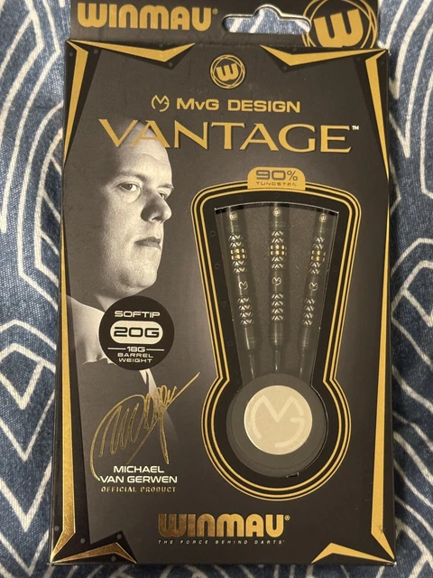WINMAU SOFT DARTS MvG Michael van Gerwen Vantage 90% Tungsten Softtip ...