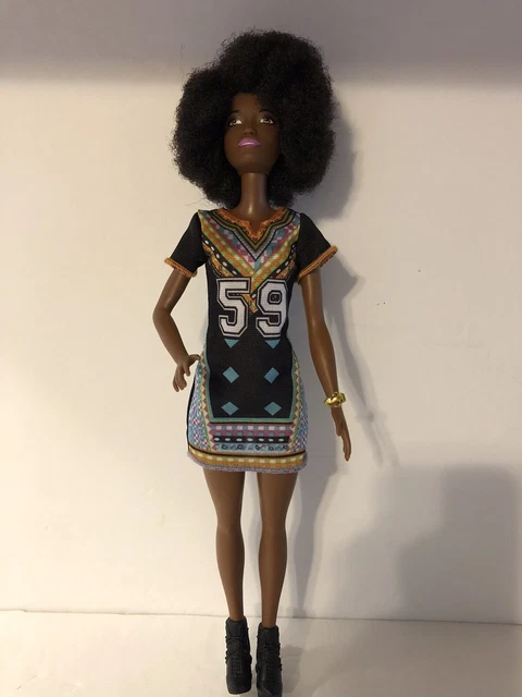 Barbie Fashionista Tall African American Doll With Additional Outfits