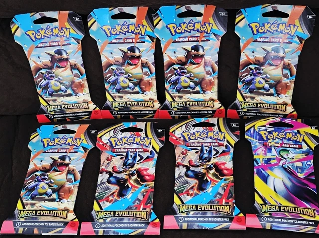 8 POKÉMON TCG Mega Evolution Sleeved Booster Packs $53.37 - PicClick CA