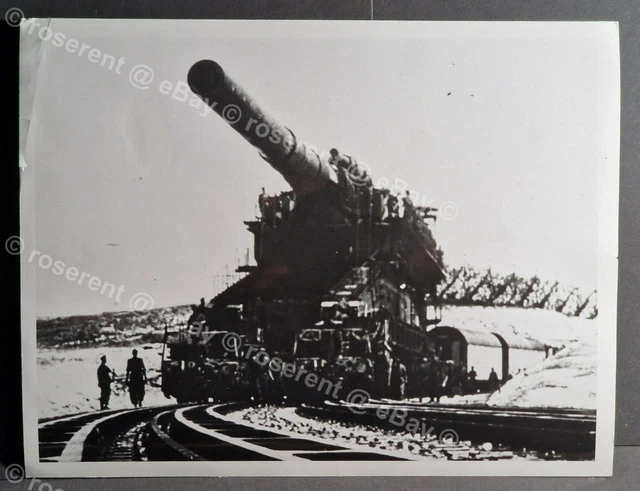 WW2 THE German Gustav heavy giant railway Gun - I.W.M. photo 21 by 17cm ...