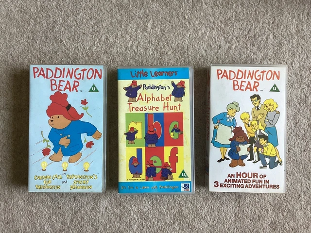 3 PADDINGTON BEAR VHS Videos, Alphabet Treasure Hunt, Curtain Call ...