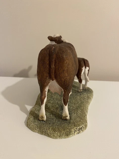 BORDER FINE ARTS Hereford Cow and Calf Figurine B0835 £62.00 - PicClick UK