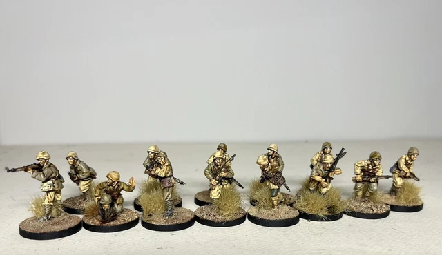 28MM PERRY MINIATURES And Empress Miniatures WW2 Italian Desert Platoon ...