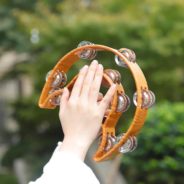 WOODEN HALF MOON Drum Orff Tambourine Percussion Musical Instruments ...