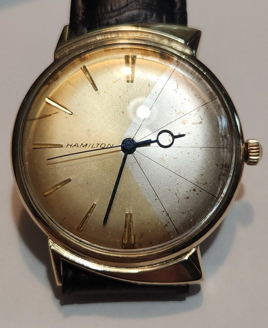 VINTAGE HAMILTON T-403 Shark Fin Men's Automatic Wristwatch 663 10k GF ...