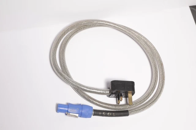 1.5M ISOL8 ISOL 8 MAINS POWER CABLE 13a uk plug top to Powercon ...