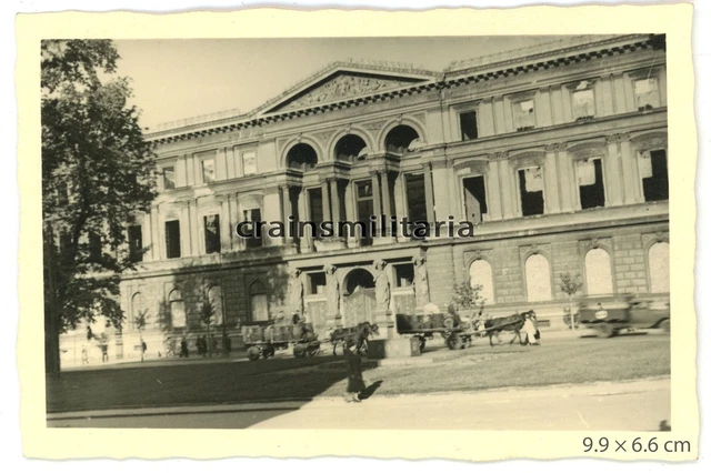 ORIG. FOTO STRASSENSZENE an zerstörtes Kronenberg Palast in WARSCHAU ...