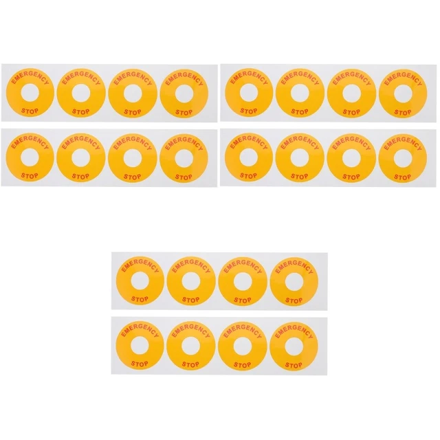 24 PCS EMERGENCY Stop Sign Decal Emergency Stop Sign Replacement ...