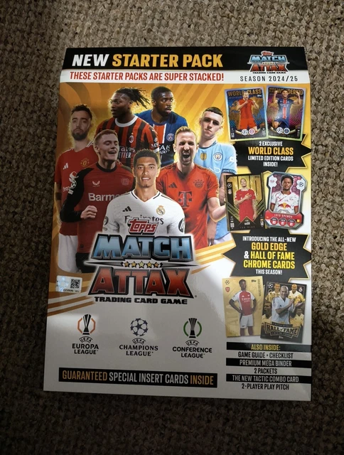 TOPPS MATCH ATTAX 2024/25 Trading Cards Game Starter Pack: Binder + Ltd ...