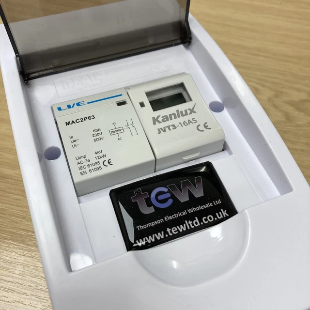 ENCLOSED 7 DAY 24 Hour Digital Timer Switch, 63A 2 Pole Contactor 1 ...