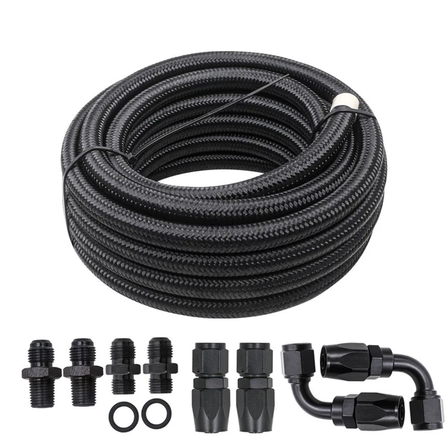 FOR 4L60E 4L65E Automatic Transmission Cooler Line Kit Black 6AN Steel ...