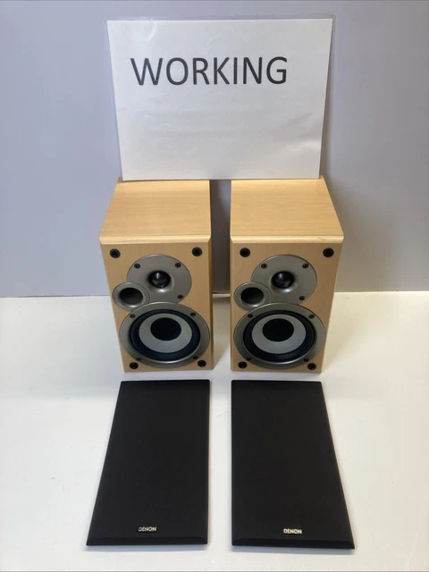 DENON BY MISSION SC-M50 Bookshelf HiFi Speakers Beech 20-50w 6 Ohms ...