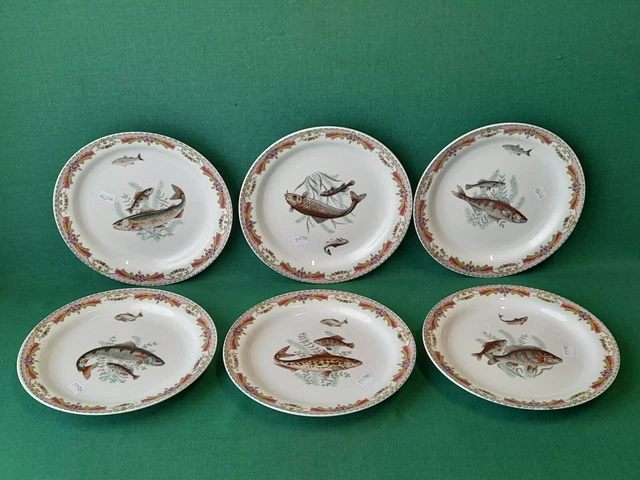 SERVIZIO PIATTI DA Pesce Porcellana Richard Ginori Vintage 6 Persone ...