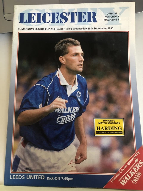 LEICESTER CITY V Leeds United 26/9/90 1990 Match Programme £1.99 ...