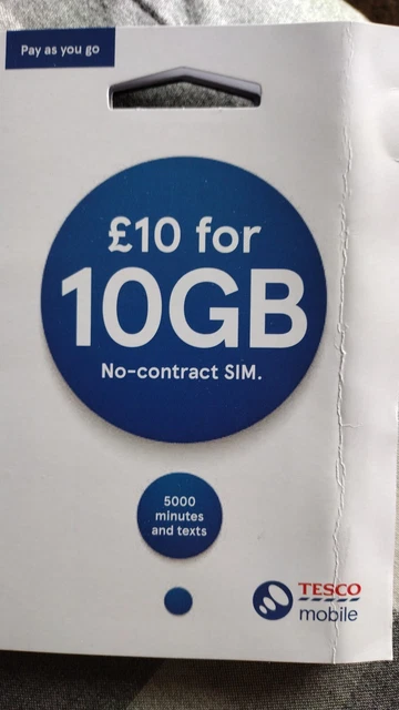 NUOVA SCHEDA SIM TESCO £10 EUR 4,65 - PicClick IT