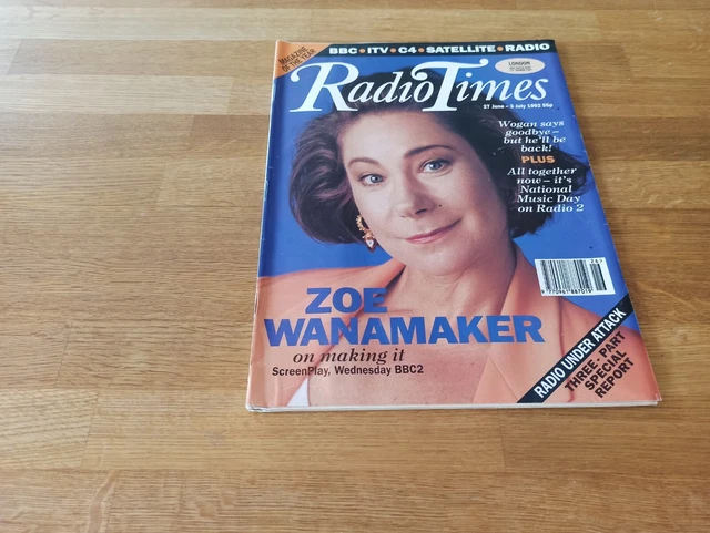 RADIO TIMES MAGAZINE # 1992 June 27 Zoe Wanamaker cover London edition ...