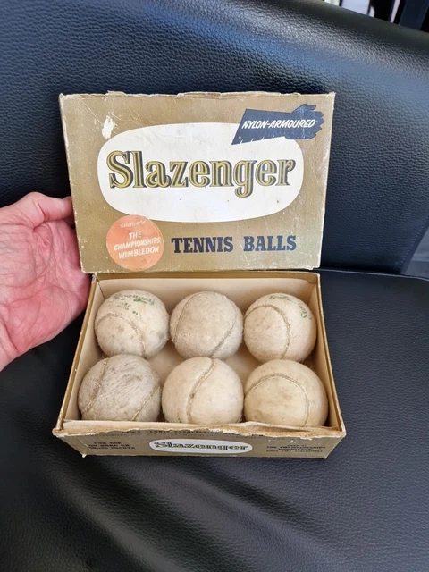 VINTAGE SLAZENGER OFFICIAL LTA Tennis Balls Wimbledon 1962 in Original ...