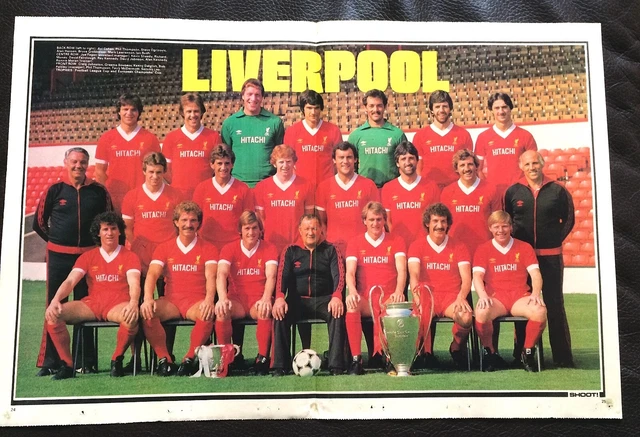 LIVERPOOL FC TEAM Picture 1981/82 - A3 size - Squad line up from Shoot ...