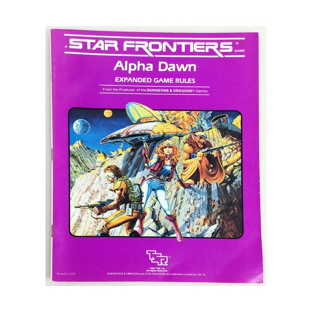 TSR STAR FRONTIERS Alpha Dawn - Règles du jeu étendues équitables EUR 8 ...