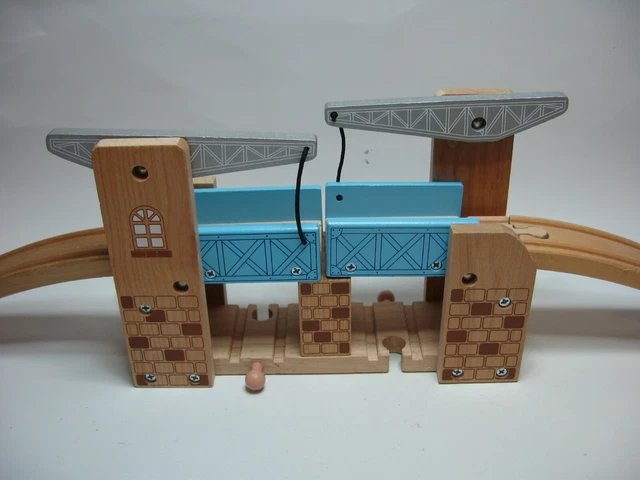 WOODEN LIFTING DRAW BRIDGE for Train Track Set ( Thomas ) M5 £18.99 ...
