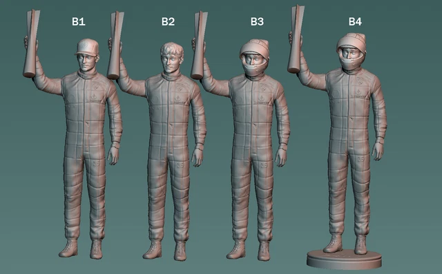 CHARLES LECLERC LOOK alike Ferrari + Formula 1 Podium Figure 1/18 EUR ...