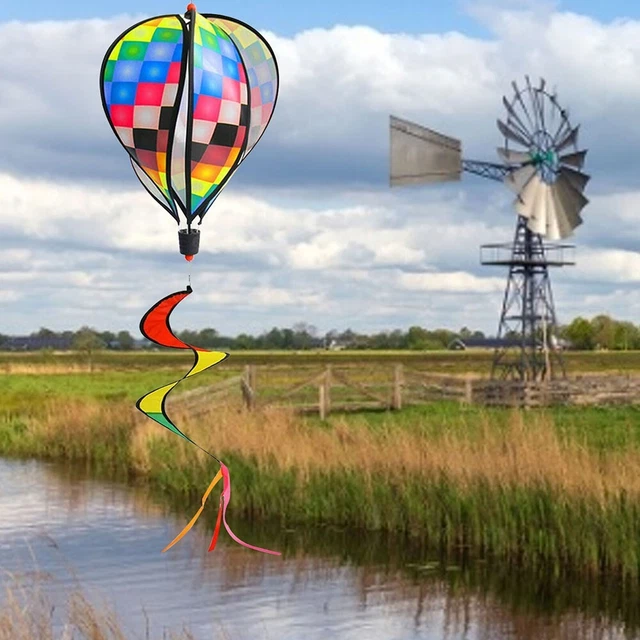 NUOVO PRATICO PALLONCINO pinwheel cambiare mulini a vento colorati 2 pz ...