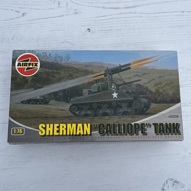 AIRFIX A02334 SHERMAN M4 “Calliope” Tank Model Kit Scale 1:76 EUR 17,29 ...