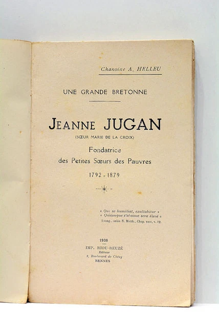 HELLEU JEANNE JUGAN Rennes 1938 EUR 30,00 - PicClick FR