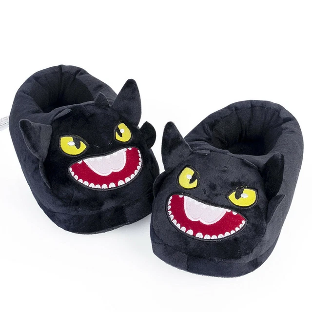 HOW TO TRAIN Your Dragon Toothless Night Fury Plush Slippers Stuffed ...