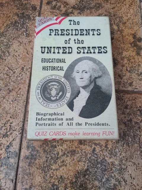 THE PRESIDENTS OF The United States Quiz Cards, Educational, Historical ...