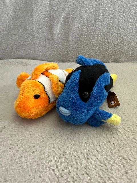 RAVENSDEN FISH BUNDLE blue tang clown fish (dory Nemo) small soft toy ...