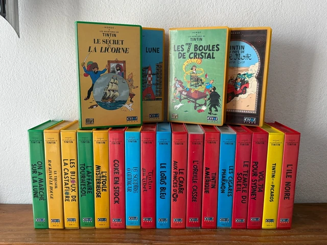 LOT DE 21 cassettes VHS TINTIN en très bon état Collector Vintage EUR ...
