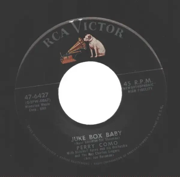 PERRY COMO HOT Diggity (Dog Ziggity Boom) / Juke Box Baby Vinyl Single ...
