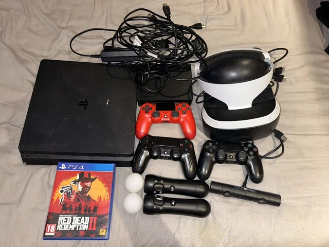 PLAYSTATION4 WITH VR bundle, 3 controllers and RDR2 £150.00 - PicClick UK