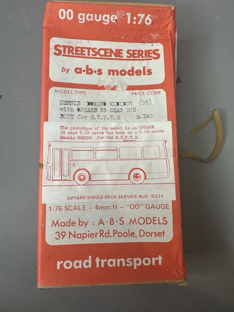 1/76 BUS DENNIS DOMINO OPTARE BUS Streetscene model WHITE METAL OPENED ...