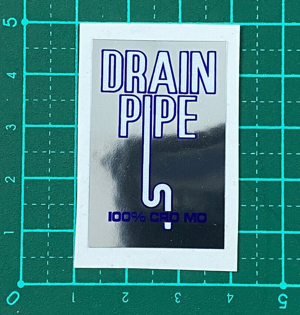 OLD SCHOOL BMX decals stickers dyno drain pipe post decal white navy on ...