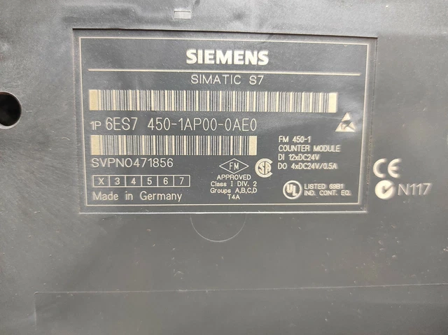 SIEMENS SIMATIC S7 6ES7 450-1AP00-0AE0 Counting Function Module F ...