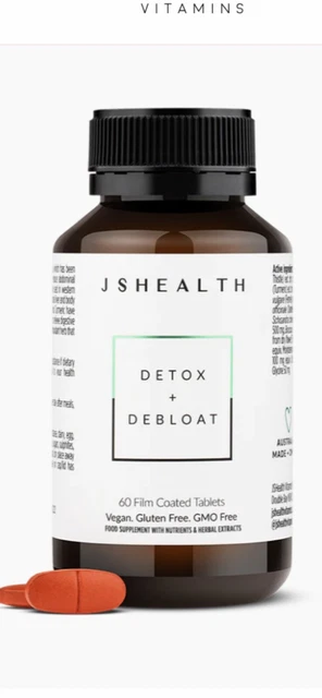 JS HEALTH DETOX And Debloat Formula De-bloat 60 Film Coated Tablets ...