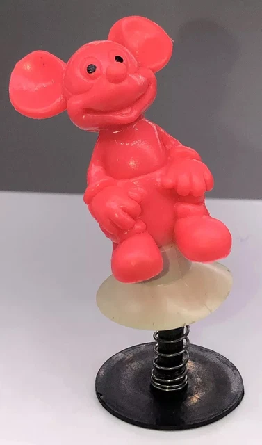 VINTAGE MICKEY MOUSE Disney Spring Loaded Rubber Bouncing Figurine Hong ...