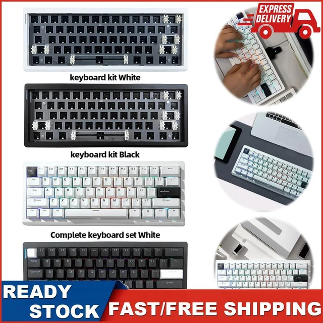 WIRELESS LIGHTED KEYBOARD RGB Backlit PC Keyboard Hot-swappable for PC ...