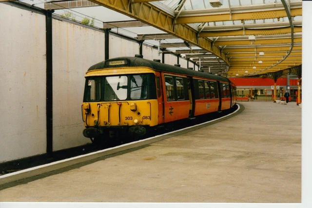 RAILWAY PHOTOGRAPH CLASS 303 303083 at Gourock for Glasgow Central 7/10 ...