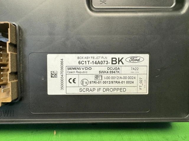 FORD TRANSIT MK7 Body control module BCM Fusebox 6C1T-14A073-BK 06-14 ...