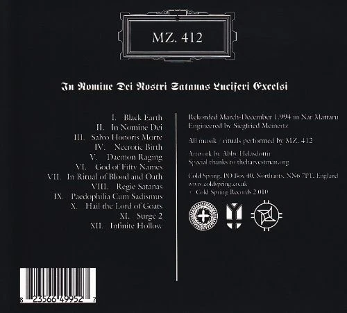 IN NOMINE DEI Nostri Satanas Luciferi Excelsis by MZ 412 [Audio CD ...