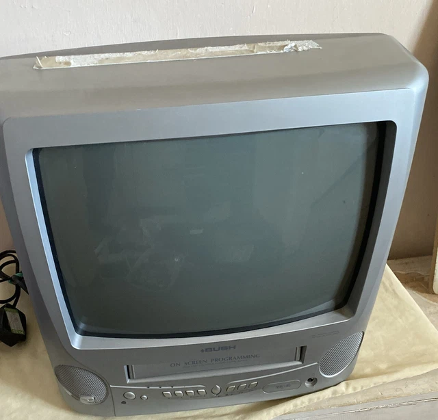 BUSH BTV18 BTV18SIL/VA 14" CRT TV Video Recorder Combo VCR VHS Gaming Retro £109.99 - PicClick UK