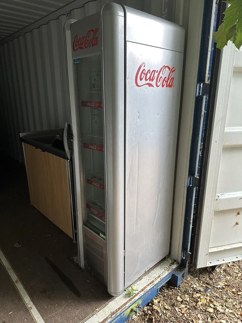 COCA COLA SILVER 60s Diner Cafe Style Commercial Bar Fridge EUR 585,57 ...